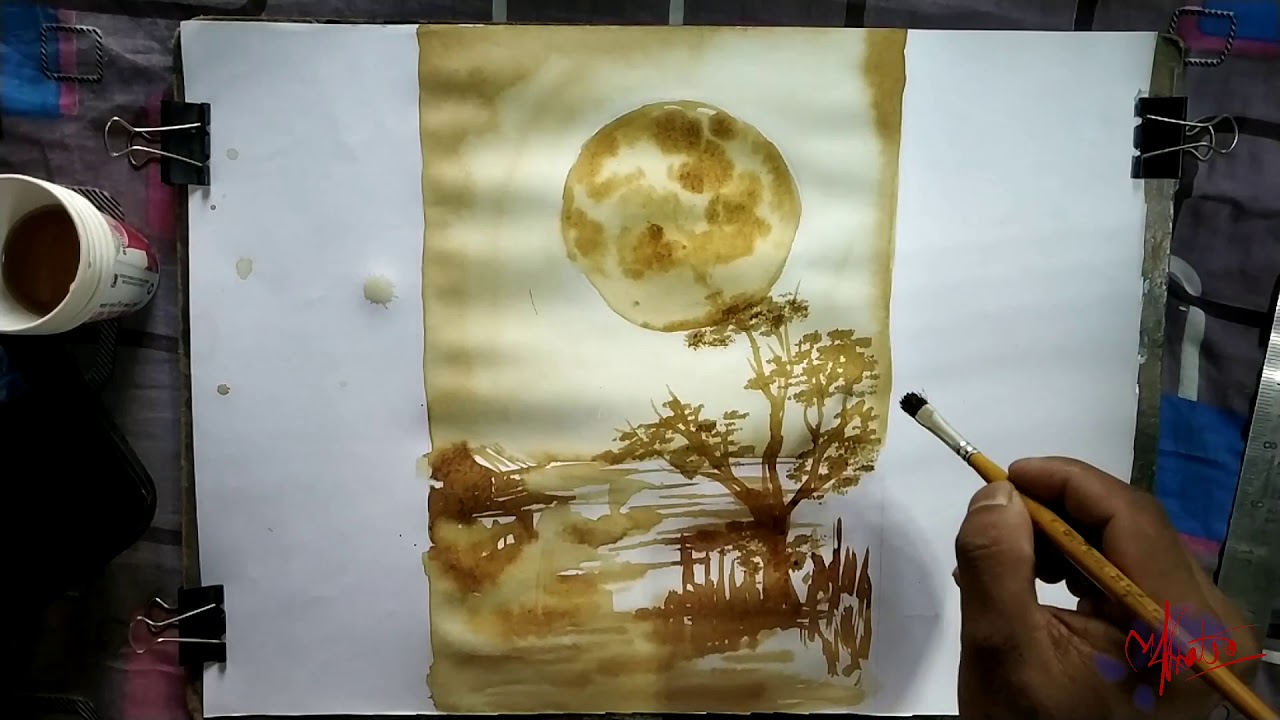 How to Draw with Coffee | For beginners - YouTube