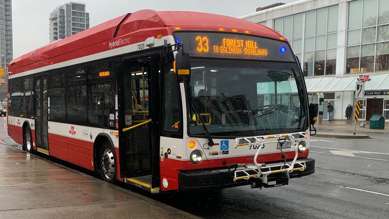 TTC Full Southbound Ride Video on 7025 on route 33 Forest Hill to St ...