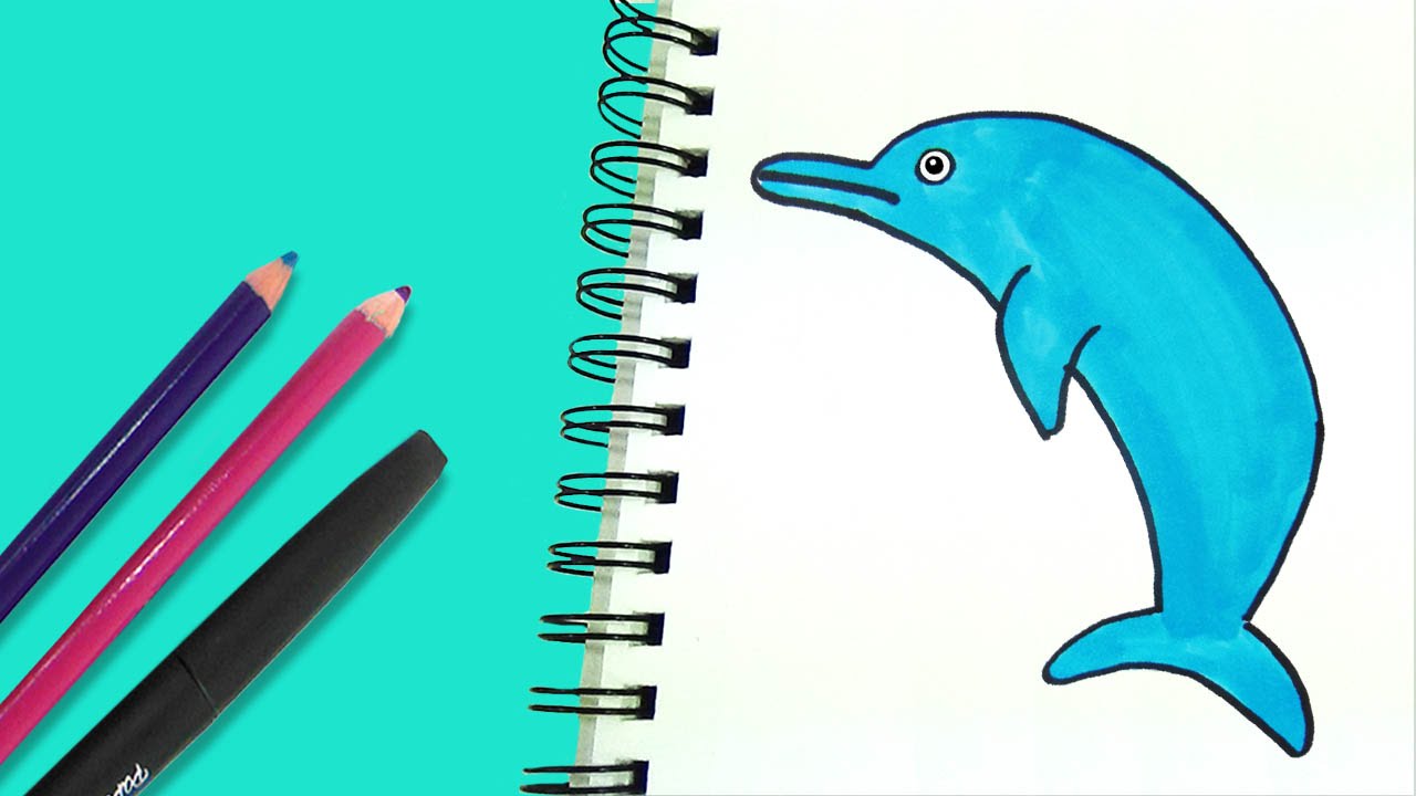 How to draw a Dolphin| Δελφίνι | Ζωγραφική για παιδιά #5 - YouTube