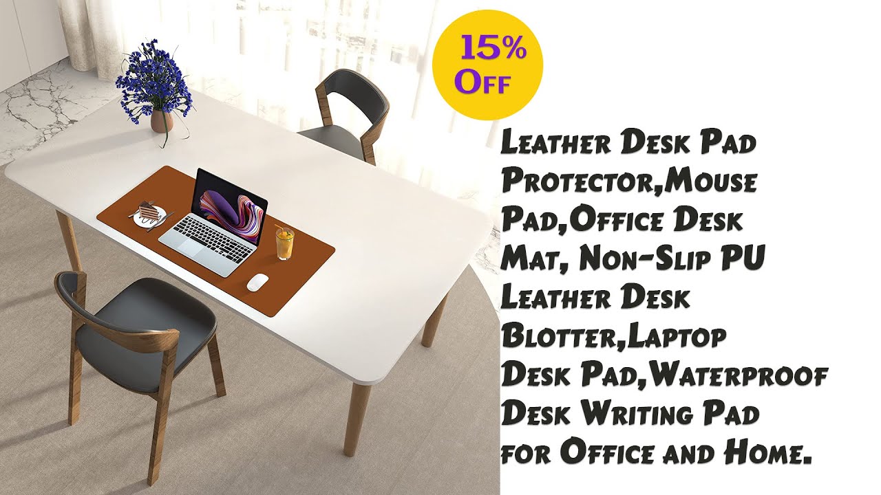 Leather Desk Pad || Mouse Pad, Office Desk Mat|| Laptop|| Waterproof ...