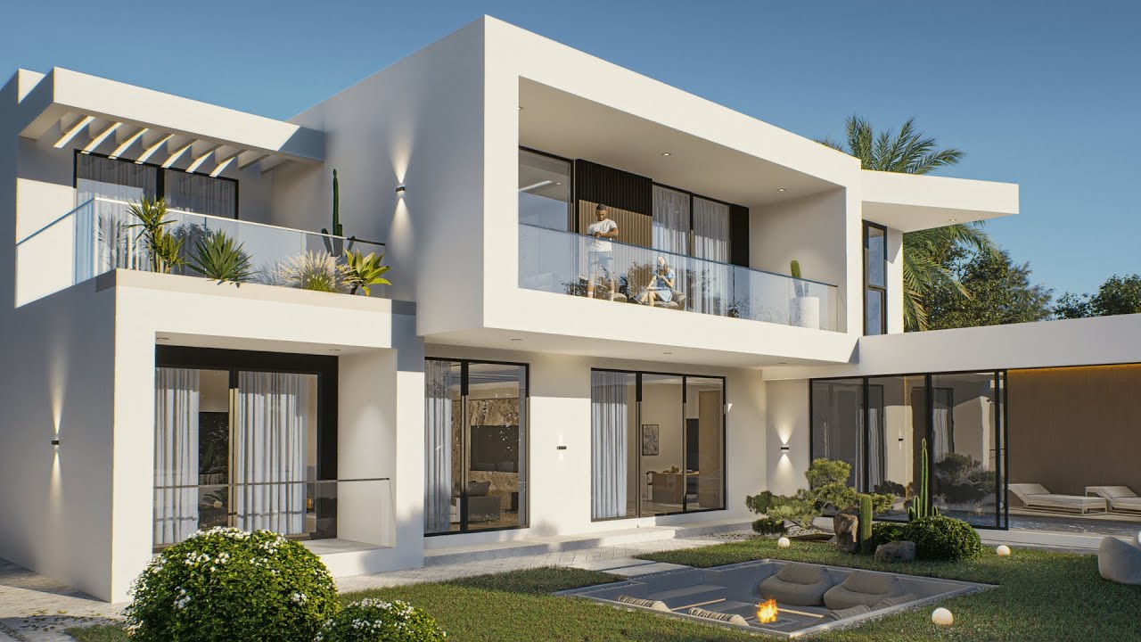 Luxury 4 Bedroom Modern House Design with an Indoor Pool ( 214 smq ...