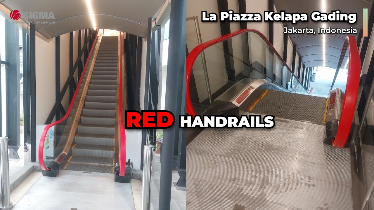 SIGMA Escalator with RED HANDRAILS - La Piazza Kelapa Gading, Jakarta, ID - YouTube