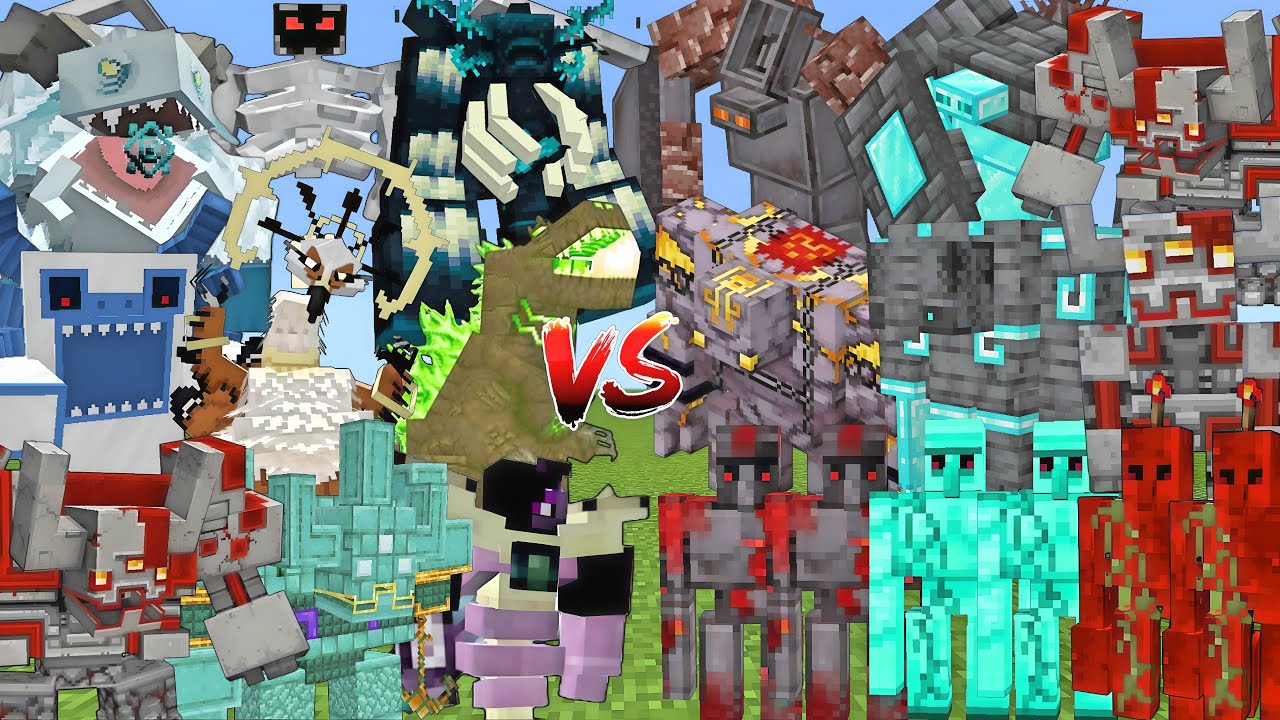 OP BOSSES ALLIANCE Vs REDSTONE & DIAMOND & NETHERITE ALLIANCE MOB ...