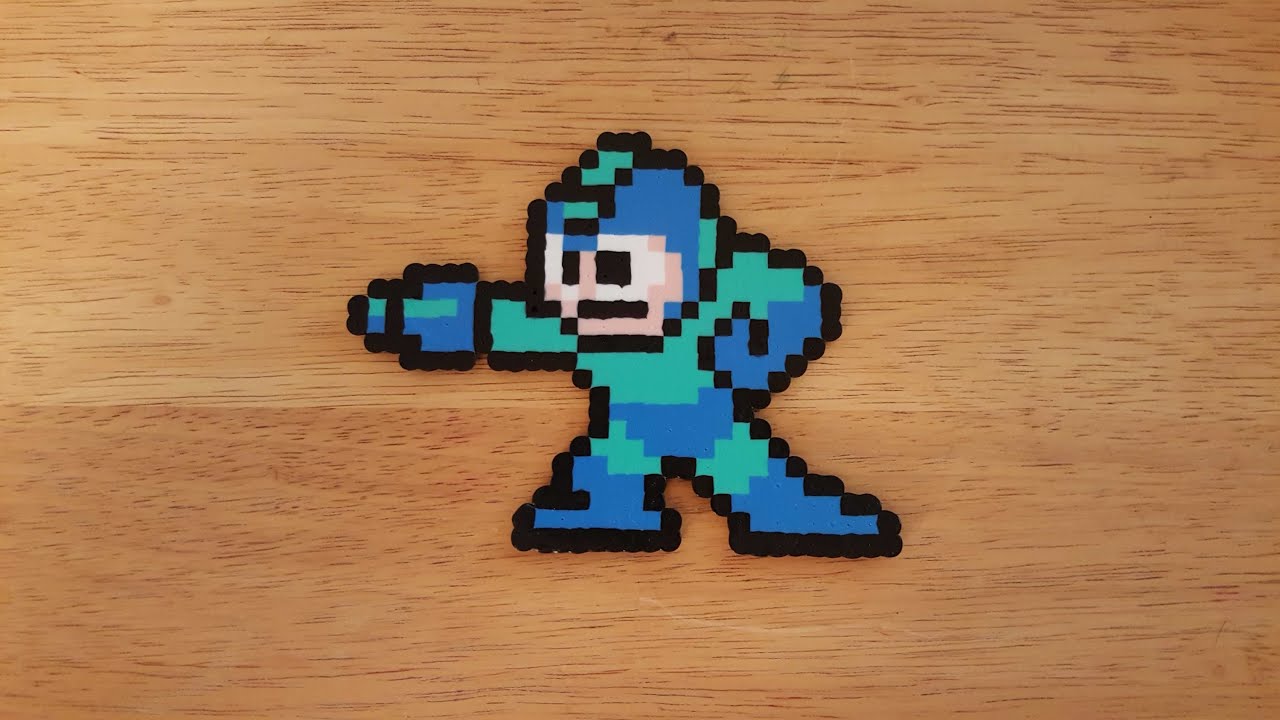 Pixel Perfect: Mega Man 1 Perler Bead Art Timelapse - YouTube