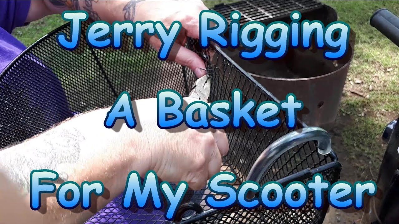 Jerry Rigging a Basket For My Scooter - YouTube