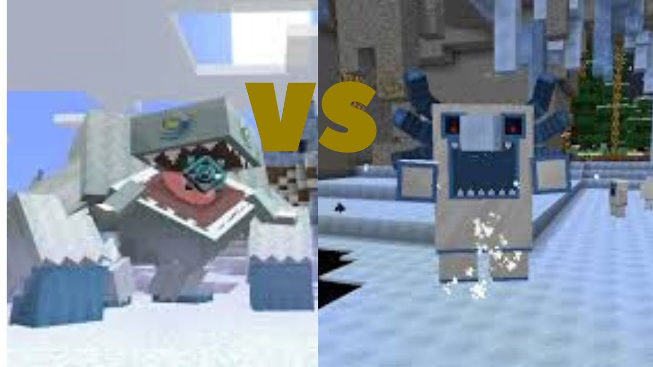 Frostmaw vs Alpha Yeti mob battle - YouTube