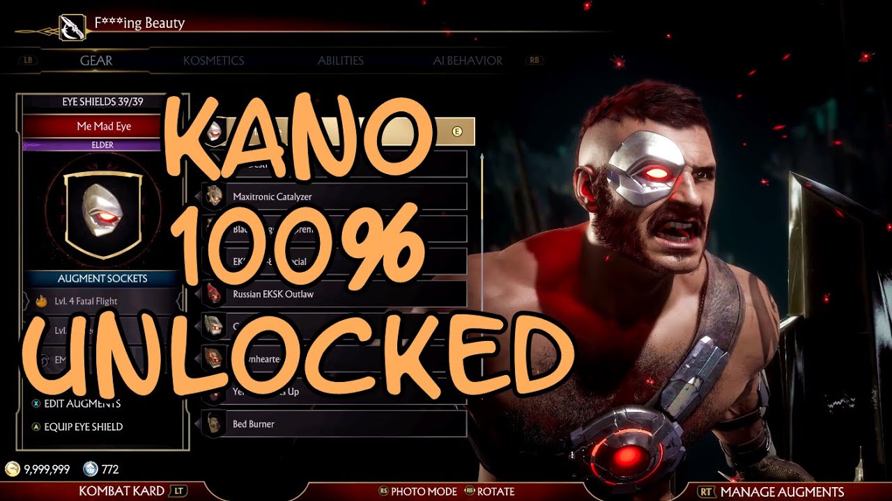 Kano Showcase - All Gear, Skins, Cinematics & Finishers Unlocked ...