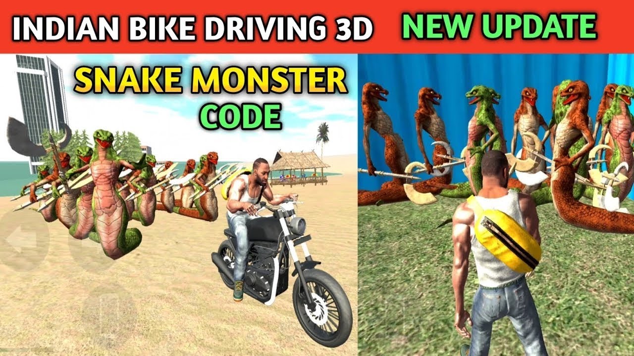 Monster SNAKE IN ALL GROUND INDIAN BIKE DRIVING 3D SUPER FUNNY VIDEO ...