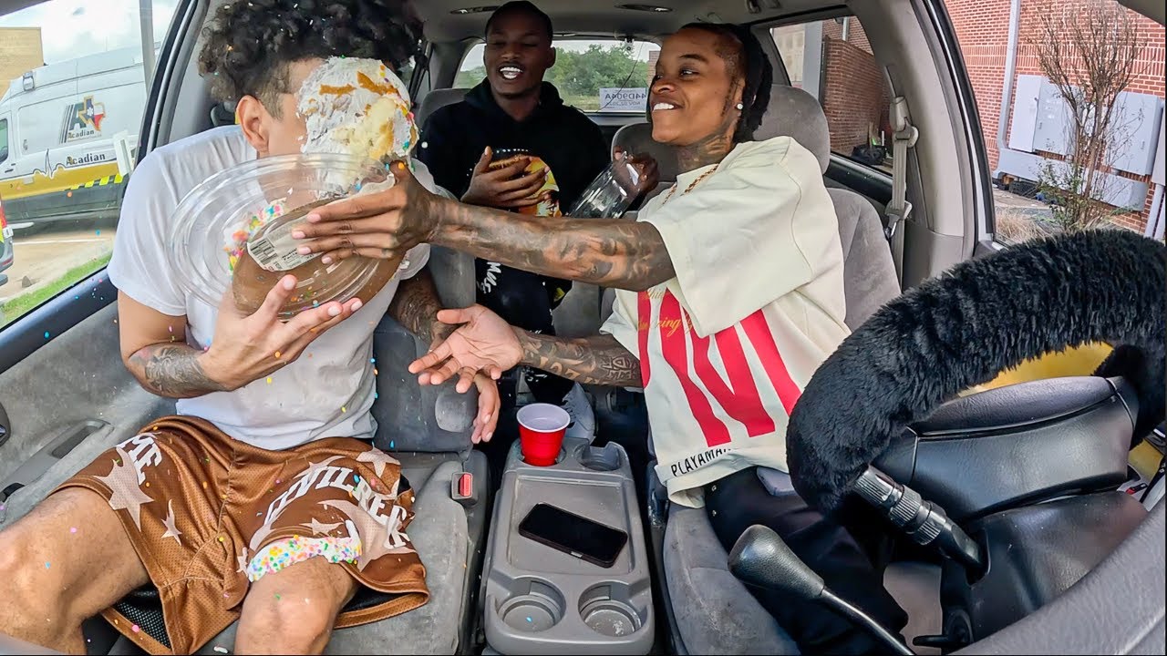 Smashing A Cake In Jordan Face As a EARLY Birthday Gift..*gone wrong ...