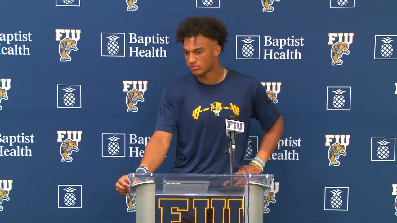 UCONN vs FIU Grayson James Post Game - YouTube