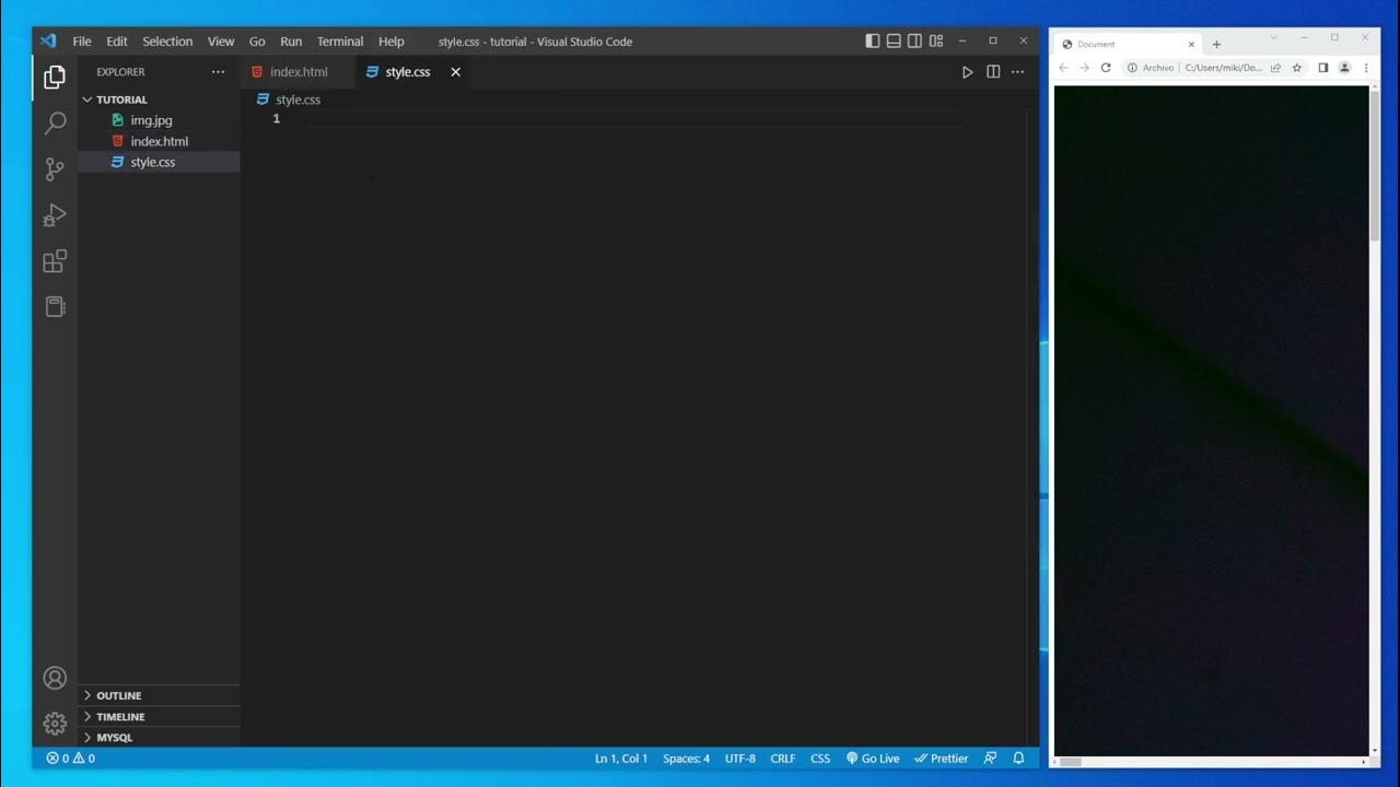 como SUBIR una IMAGEN en CSS (VISUAL STUDIO CODE) 🚀 - YouTube