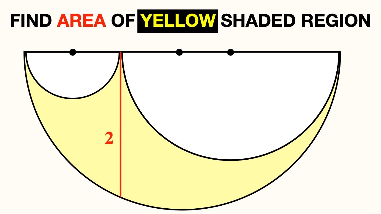 Find Yellow Shaded Area - Challenging Olympiad Question | Important ...