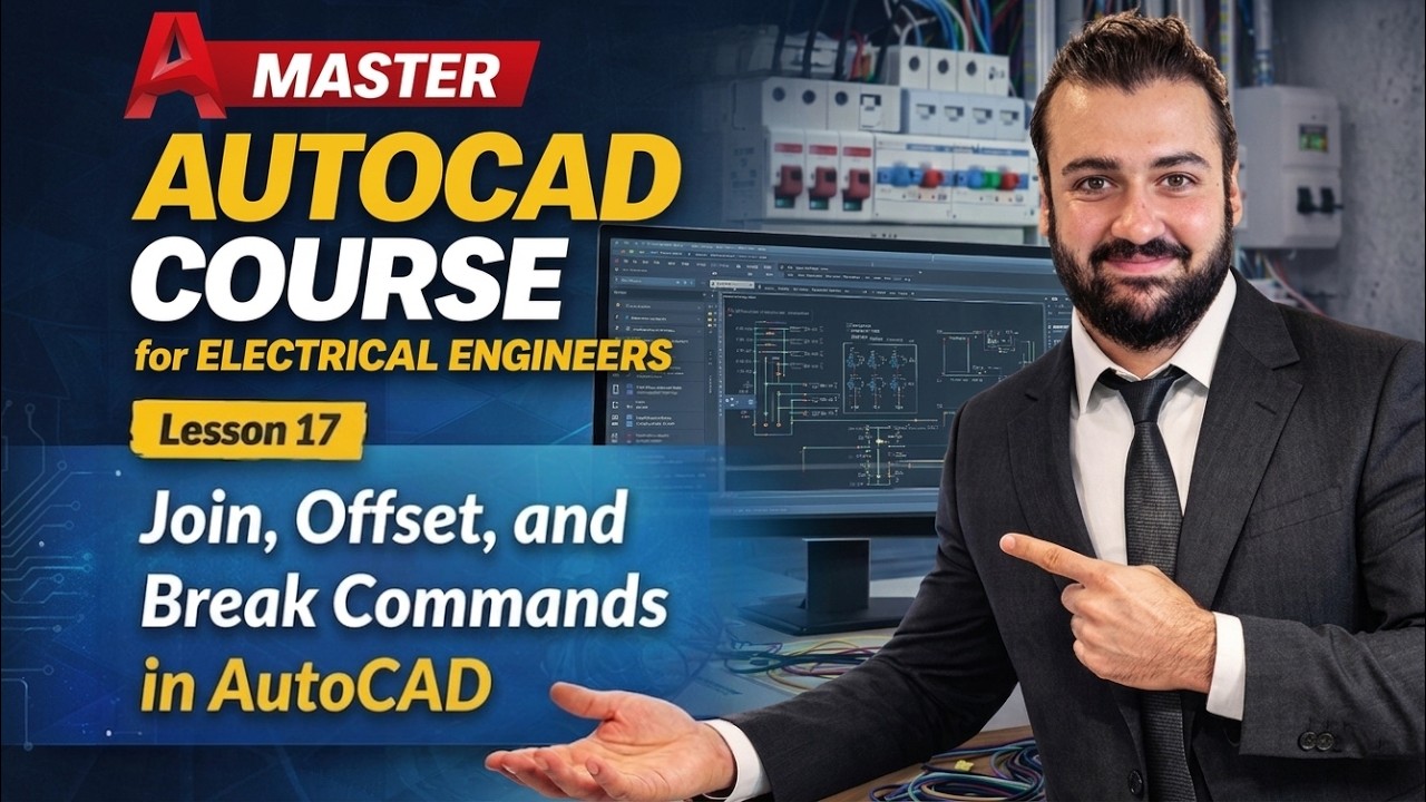 Join, Offset, and Break Commands in AutoCAD (Lesson 17) - YouTube