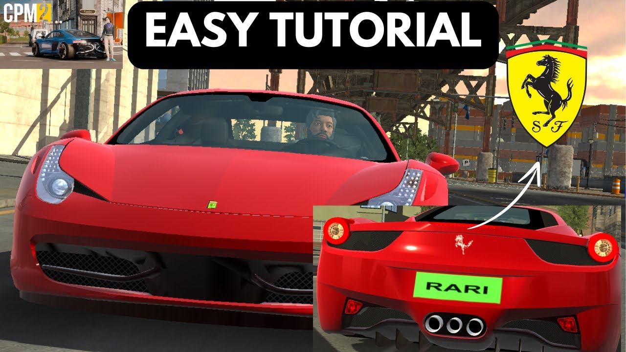 EASY FERRARI LOGO TUTORIAL IN CAR PARKING MULTIPLAYER - YouTube
