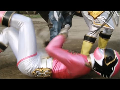 Power rangers Megaforce pink ryona