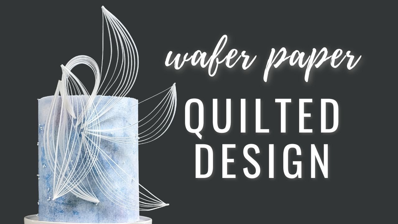 Quilled Wafer Paper Cake Design Tutorial - YouTube