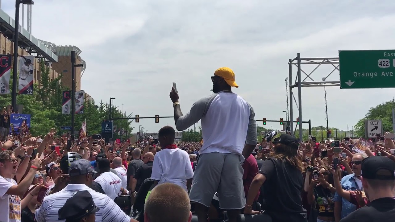 LeBron James at 2016 Cavs Championship Parade - YouTube