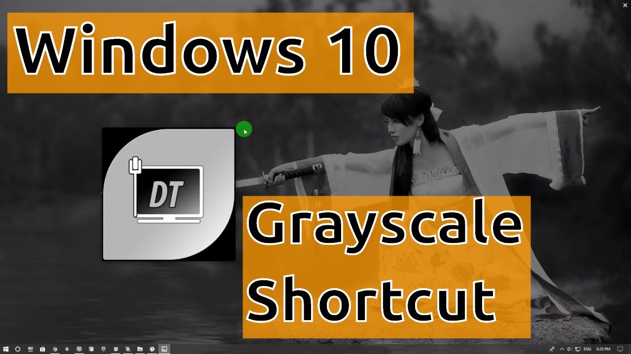 How to Enable Wnidows 10 Grayscale with a Keyboard Shortcut - YouTube