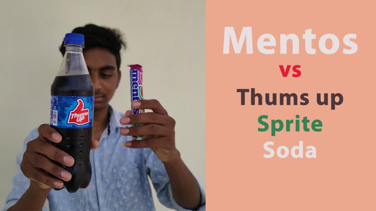 Mentos VS Thums Up VS Sprite VS Soda Experiment | Telugu | 2023 - YouTube
