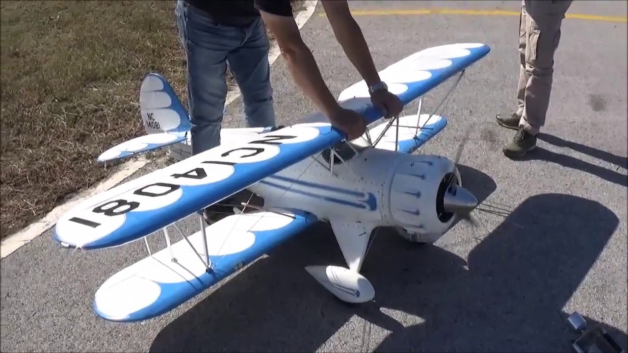 WACO classic YMF-5 rc 1/4 scale .AEMA Air Club. - YouTube