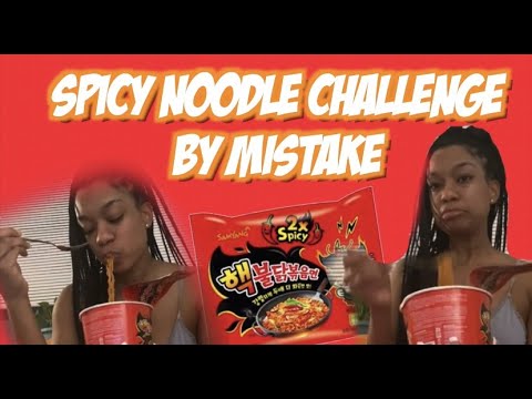 DID THE SPICY NOODLE CHALLENGE ON ACCIDENT WHILE SMACKED | PARIS LAVET