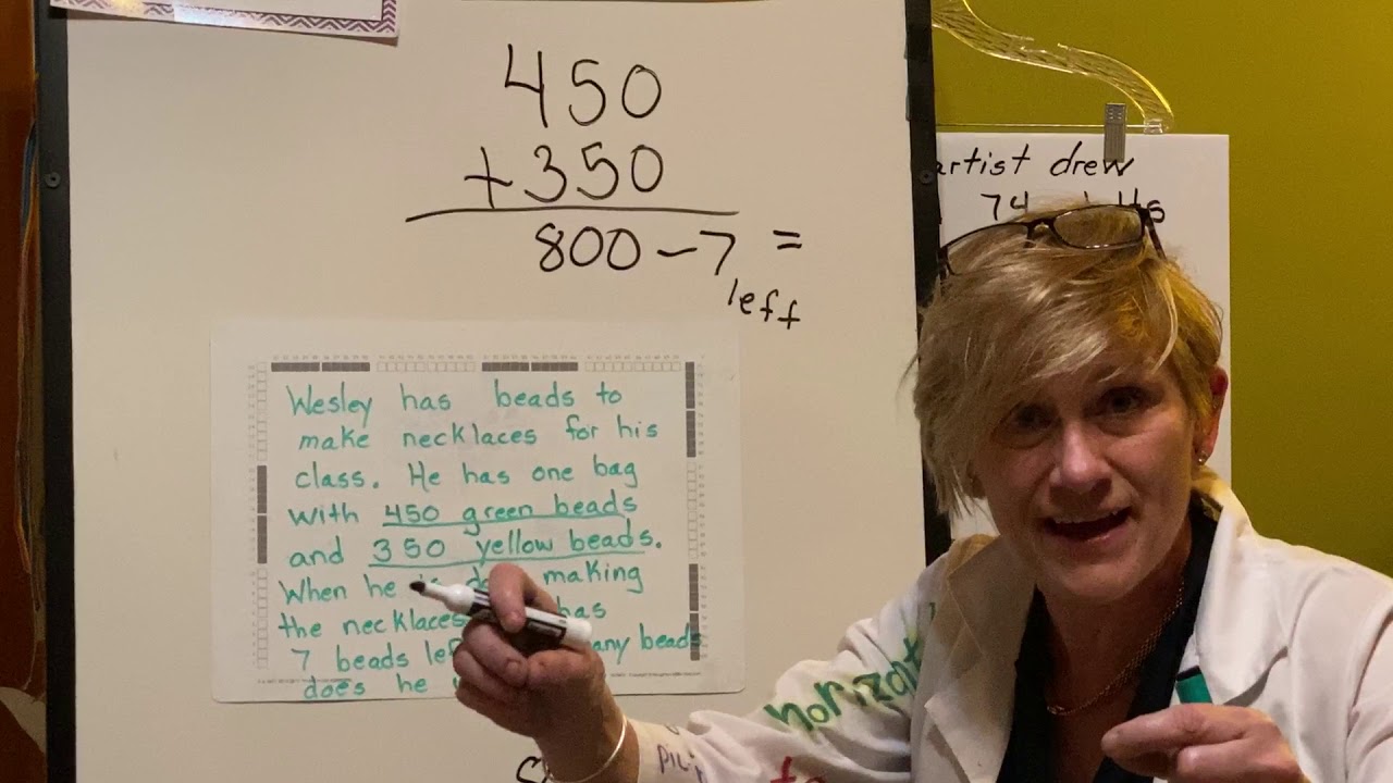 Math Class Lesson 15 #2 Part 1 Story Problems 04 27 20 - YouTube