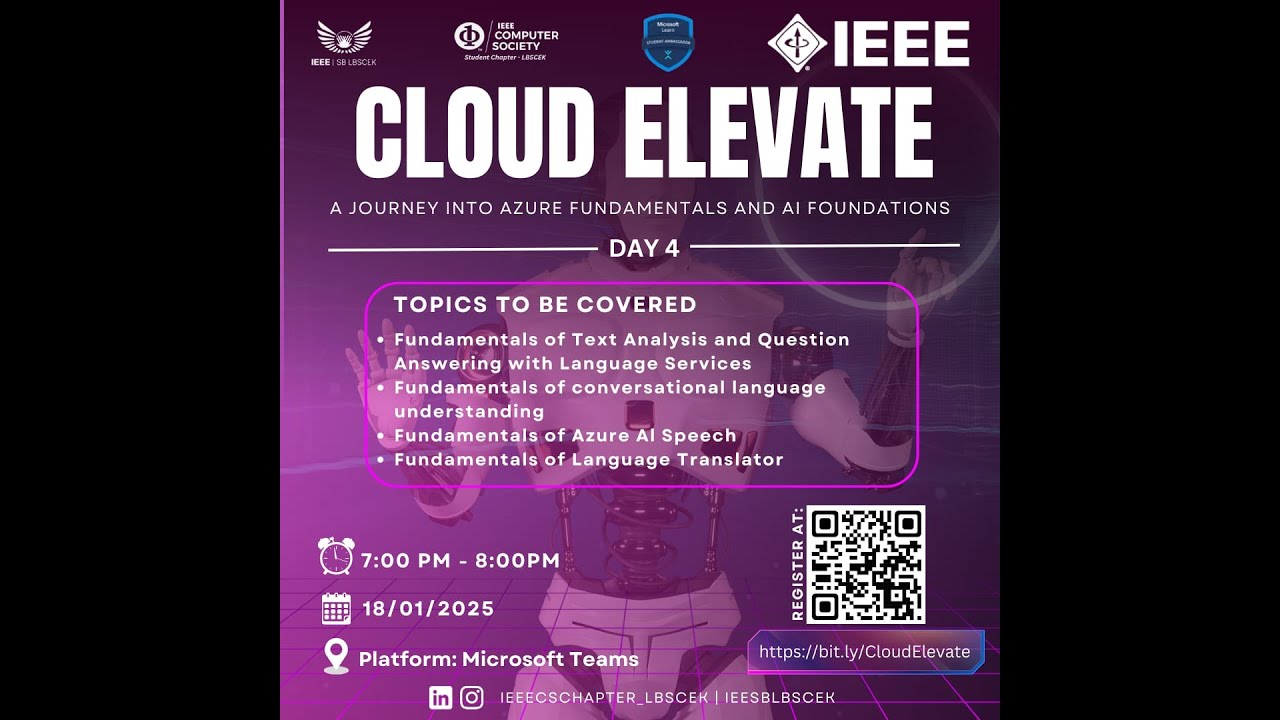 ELEVATE #2 | Day 4 of Cloud Elevate Bootcamp: Azure AI Fundamentals and Text Analysis - YouTube