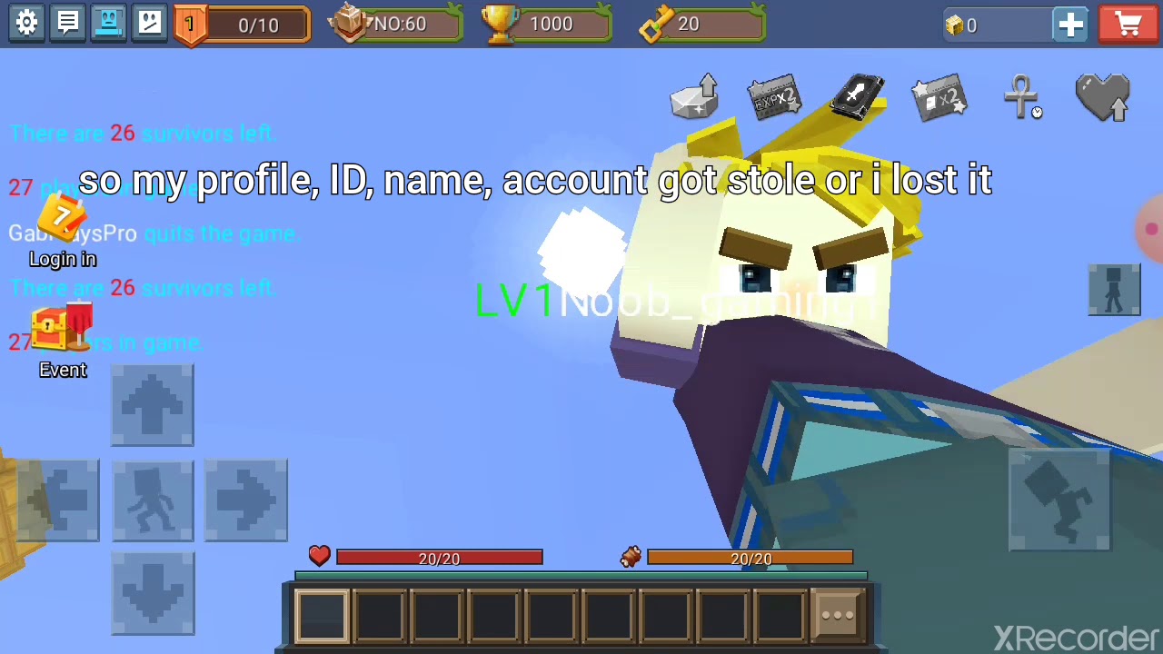 (blockman go) someone stole/i lost my profile. Please help me how to ...