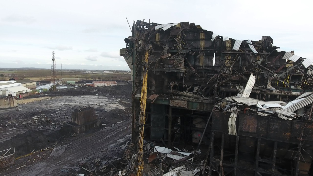 Demolition Services Ltd - Kellingley Colliery 2017 - YouTube