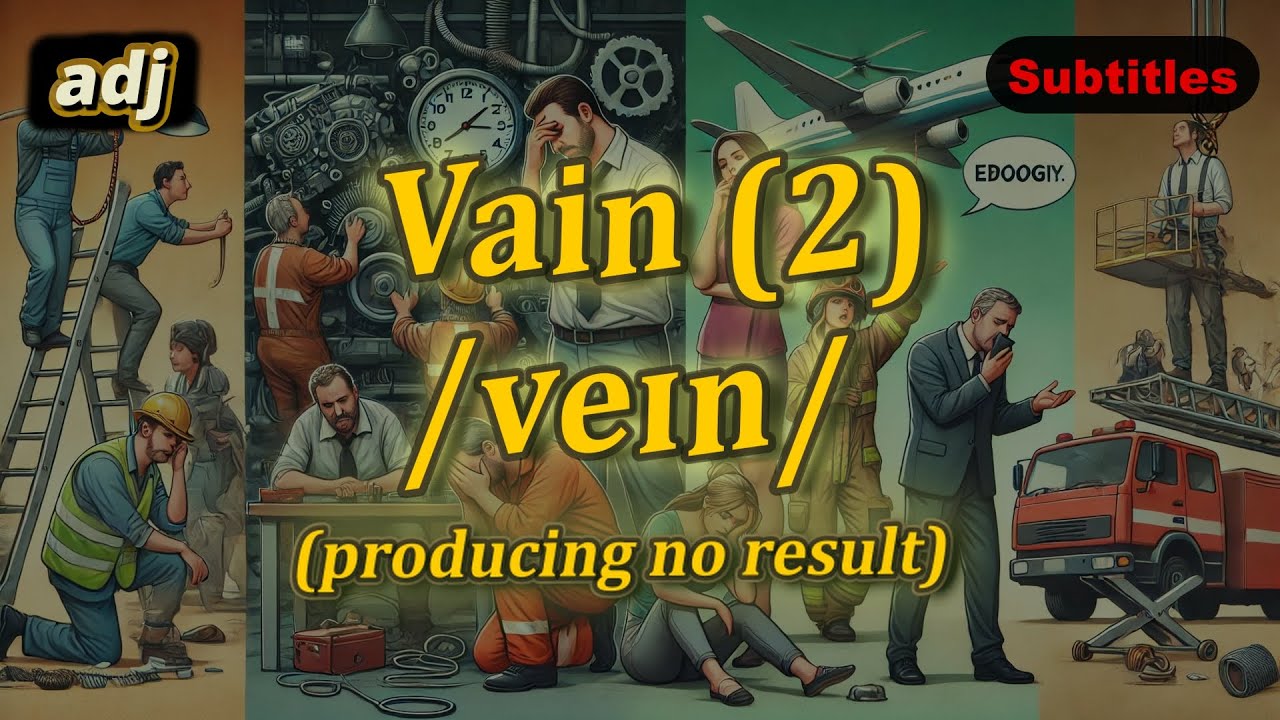 [adj] Vain meaning (producing no result) with 5 examples - YouTube