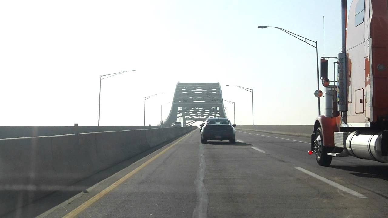 Delaware River (Turnpike) Toll Bridge eastbound - YouTube