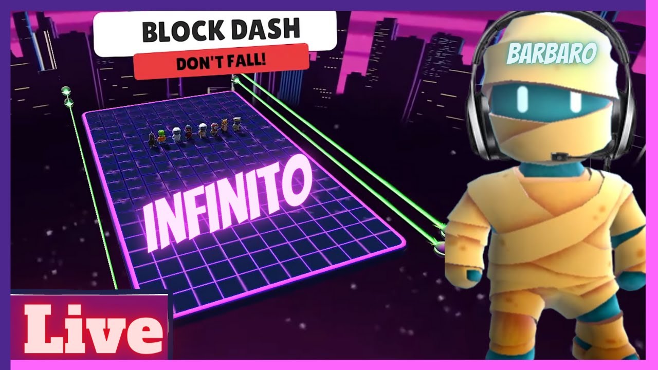 🔴Live - TORNEO su BLOCK DASH INFINITO con gli ISCRITTI #2 - Stumble ...