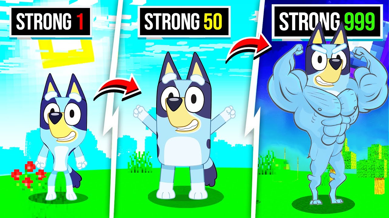 Upgrading BLUEY to the STRONGEST EVER in MINECRAFT - YouTube