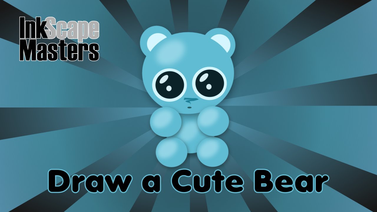 Make a Cute Bear Character in Inkscape - YouTube