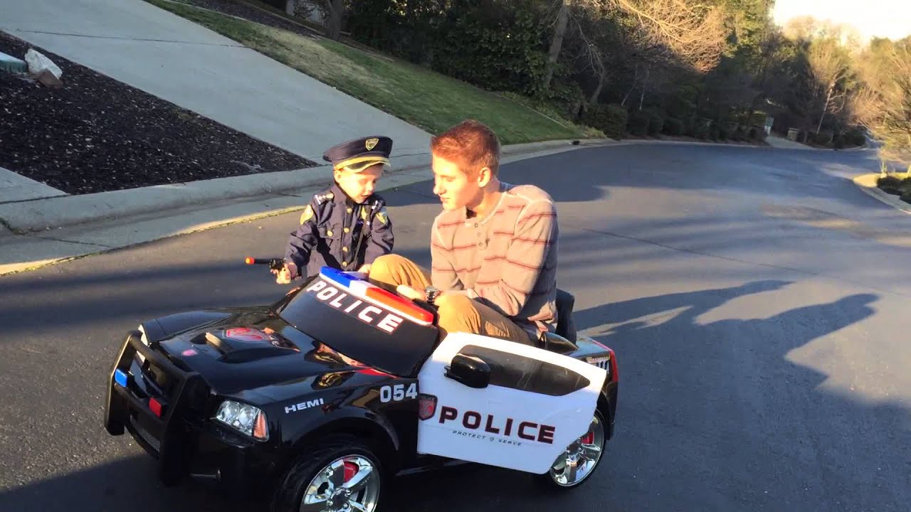 Cop car wheelies - YouTube