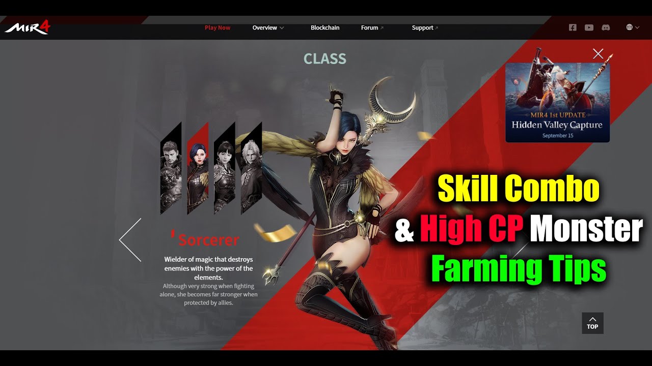 MIR4 Sorcerer Skill Combo & High CP Monster Farming Tips - YouTube