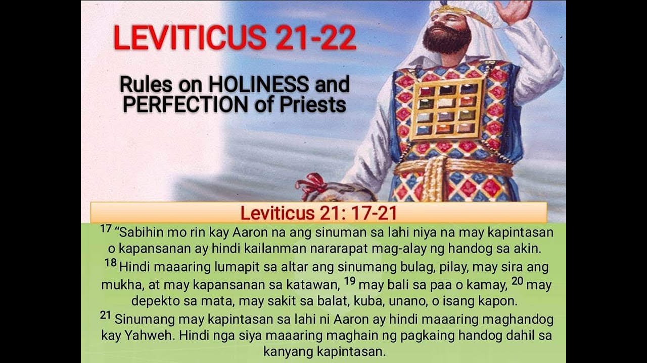 LEVITICUS 21-22 Rules on the HOLINESS and PERFECTION of Priests - YouTube