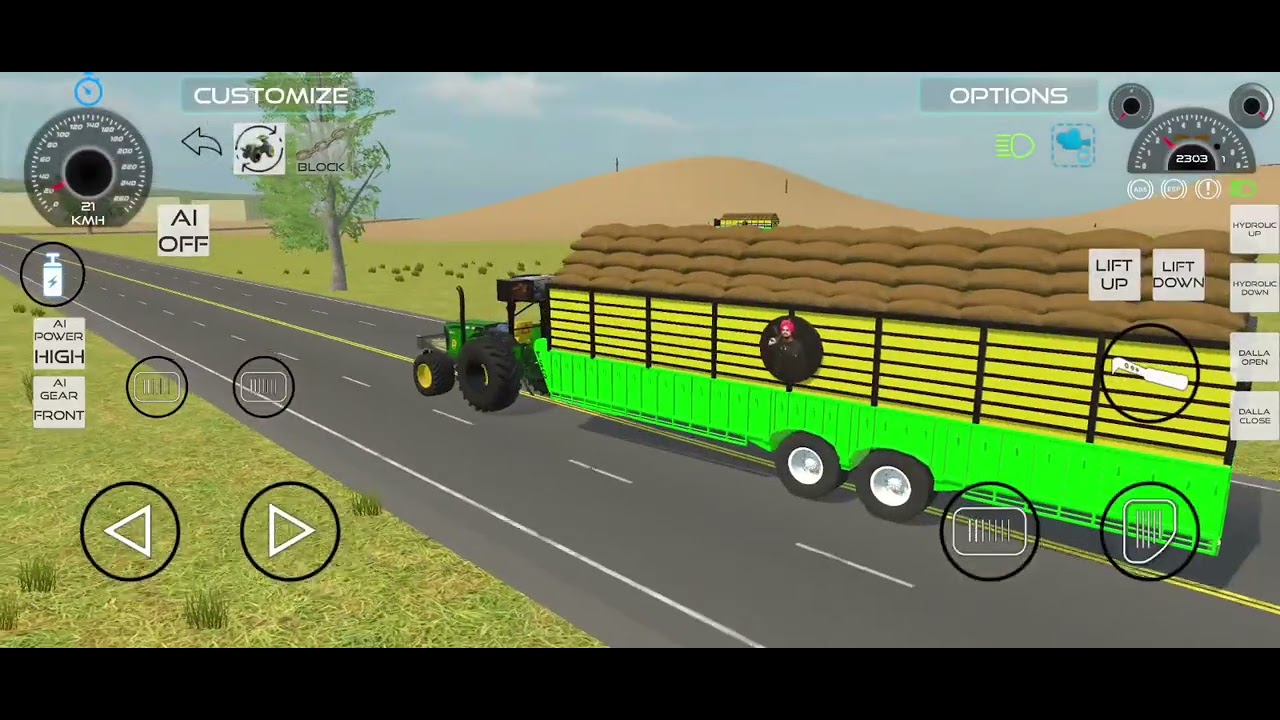 Swaraj and John Deere tractor video tractor video game bacho ke tractor ...