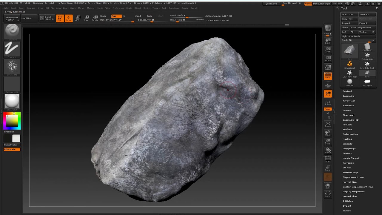 Building a Modular Rock in 3DSMAX and ZBrush Part 4 - YouTube