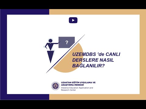 UZEMDBS'de Canlı Derslere Nasıl Bağlanılır