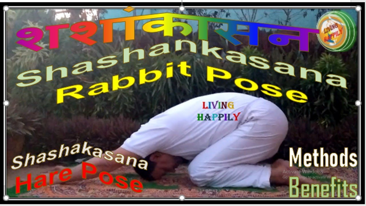 Shashankasana || शशांकासन || Rabbit Pose || Hare Pose || Shashakasana ...