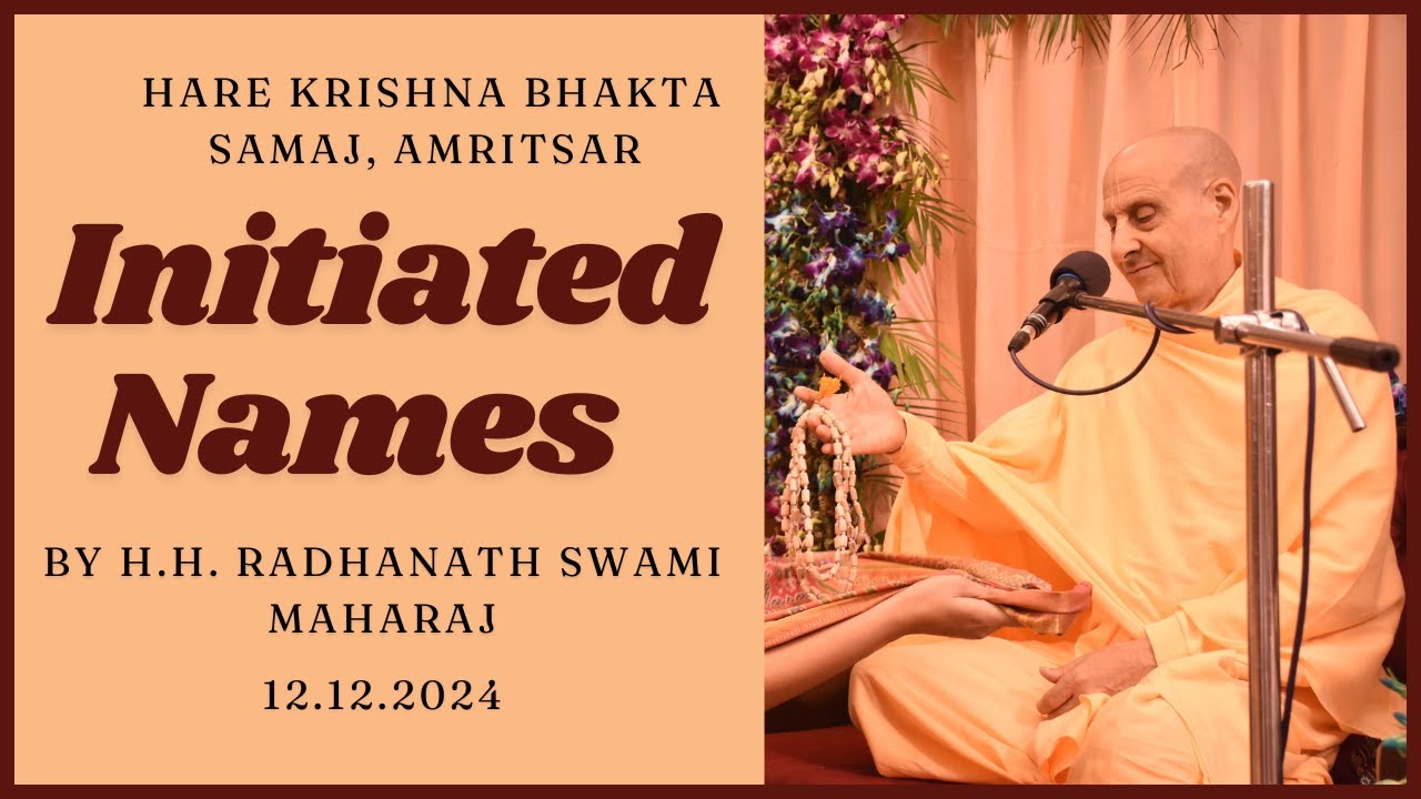 Initiated Names by H.H. Radhanath Swami Maharaj - YouTube