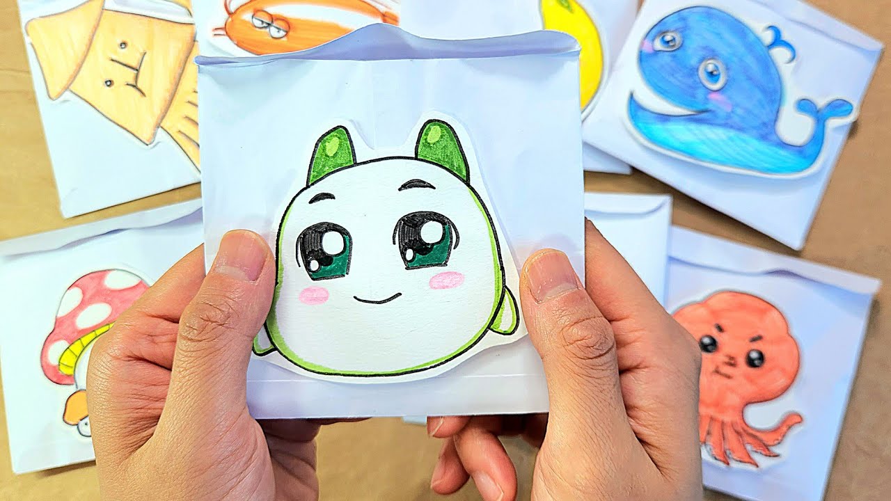 paperdiy🎠 Snack eating ladder game🎲🍪 #asmr #paperplay #drawing - YouTube