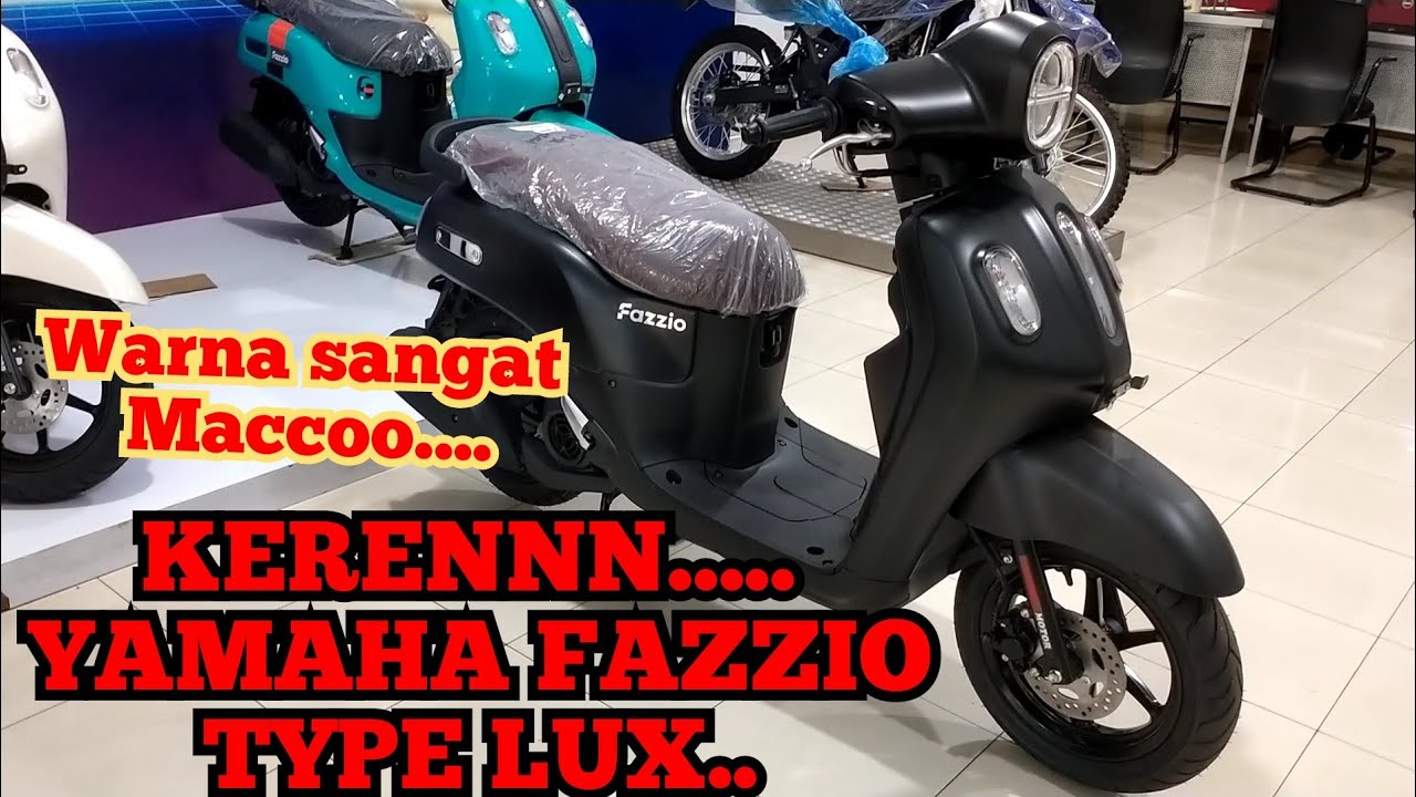 KEREN......Yamaha FAZZIO Lux hitam doff , baru turun dari truk #yamaha ...