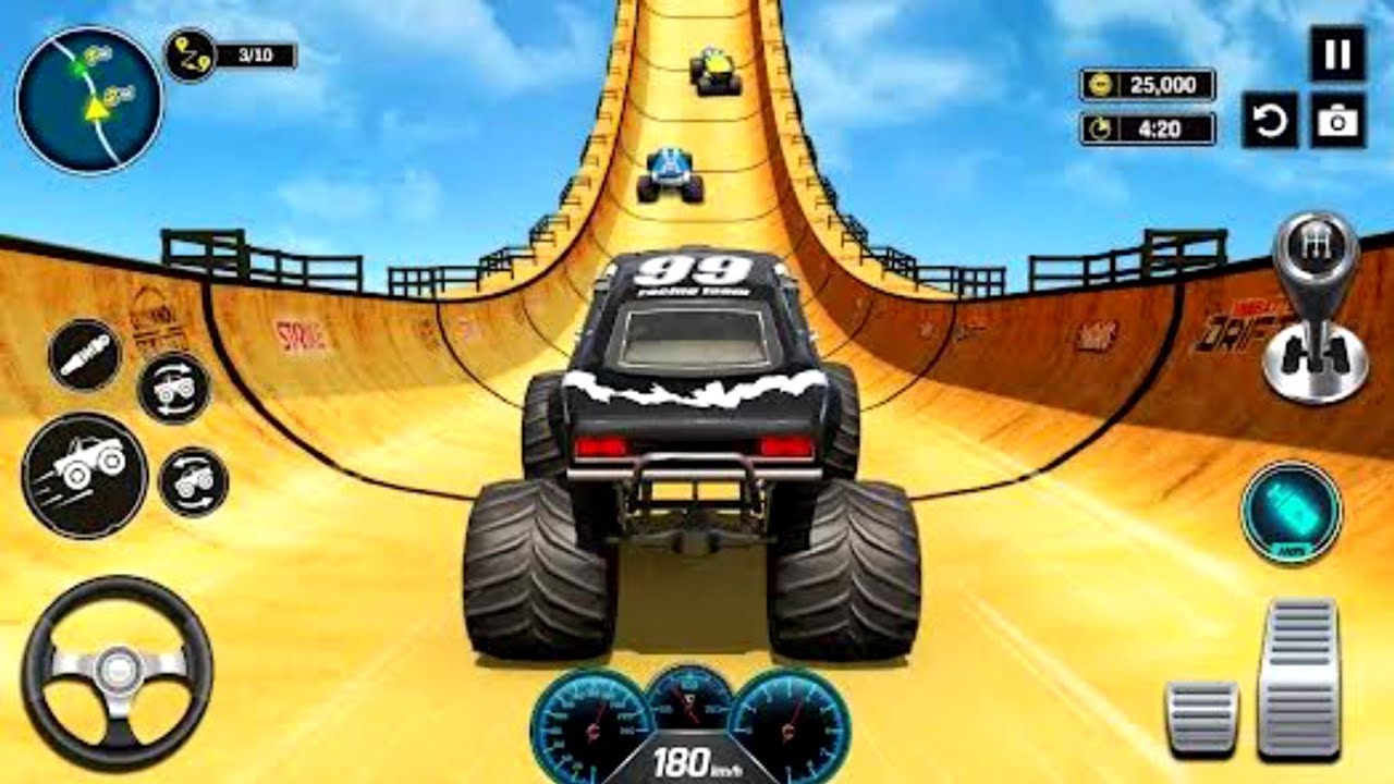 Monster Truck Mega Ramp Stunt - Ice Truck Mega Ramp Show - Android ...
