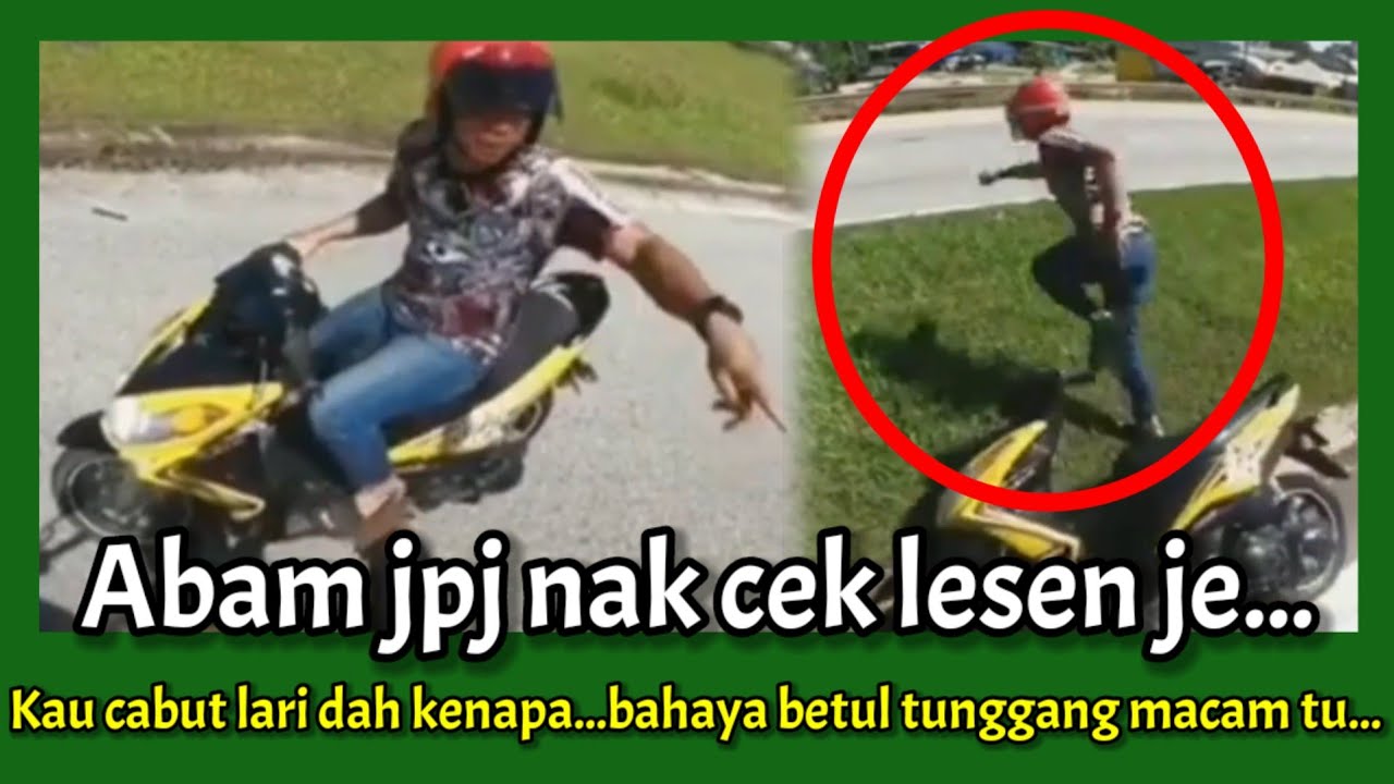 Nak Cek Lesen Je Pun‼️ Tapi Pemuda Ni Terus Cabut Lari Lihat Apa