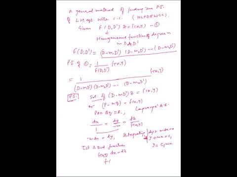 19. P. I. GENERAL METHOD PYQ 2004 HOMOGENEOUS LINEAR PDE WITH CONSTANT ...