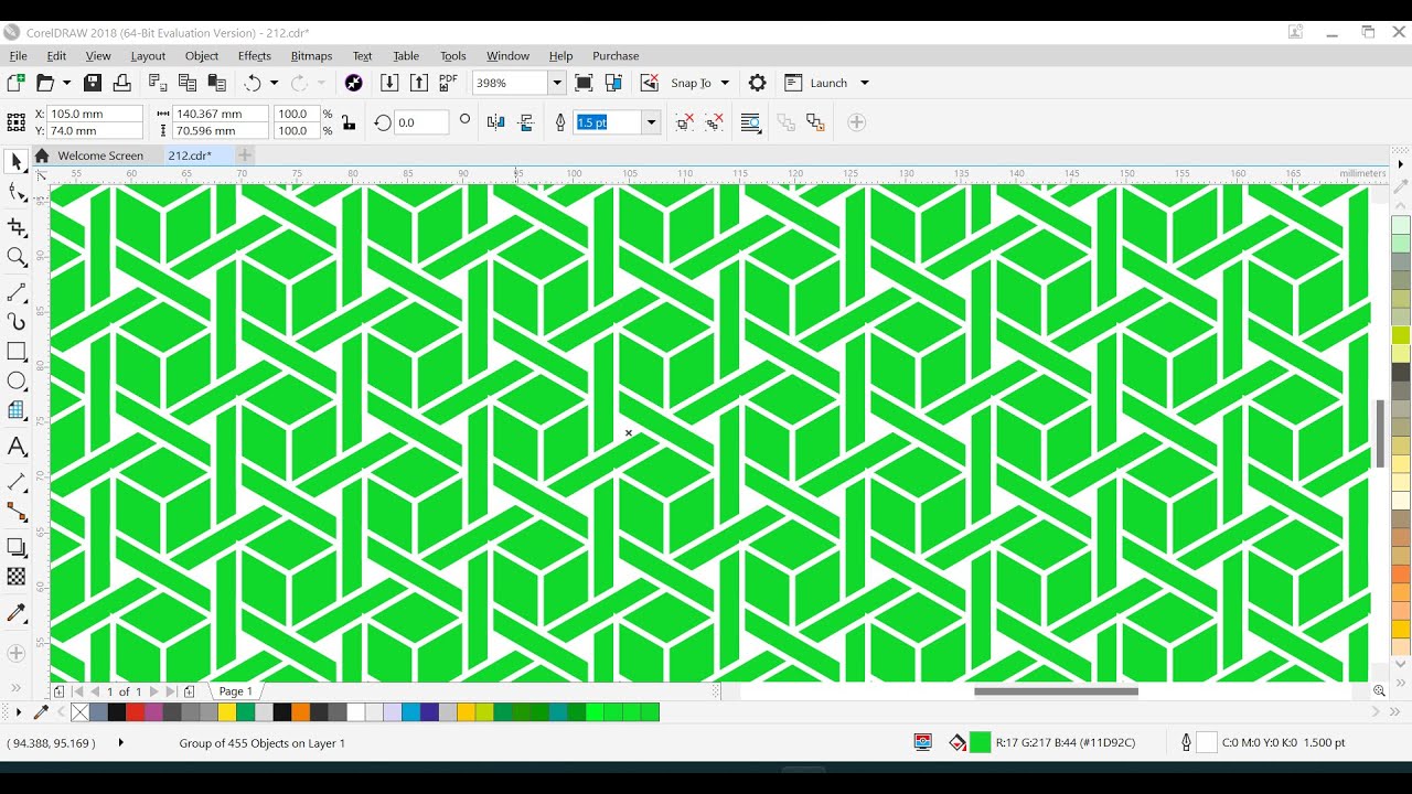 #555 | How to Make Pattern Design | Basic CorelDraw in Hindi - YouTube