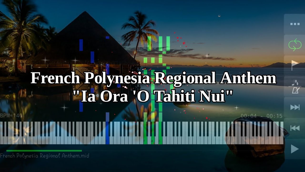 French Polynesia Regional Anthem | Ia Ora 'O Tahiti Nui - Piano - YouTube