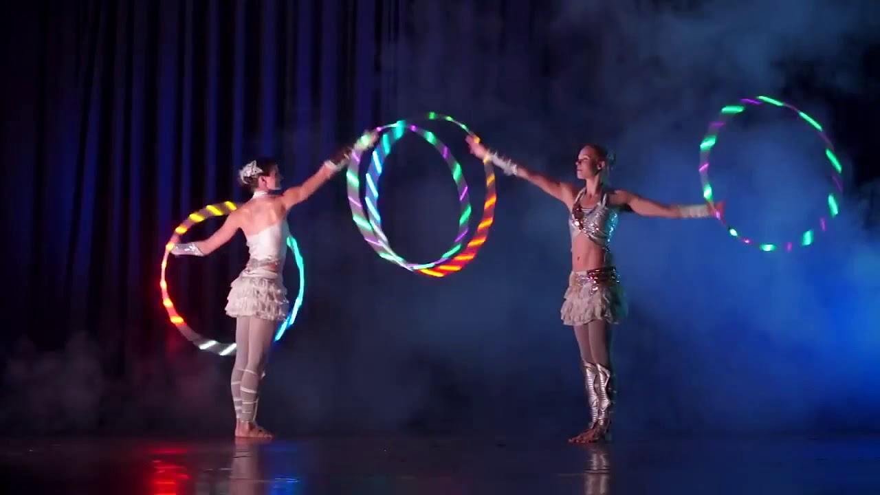 LED Light Hoop Show - YouTube